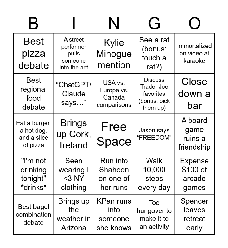 P O D I A Bingo Card