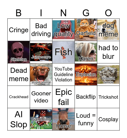 Unusual Bingo 9 Bingo Card