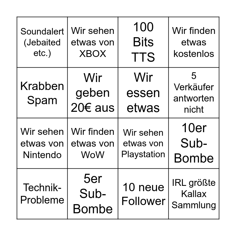 Bingo Card
