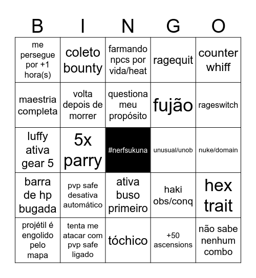 [AUT] Main Game Bingo Card
