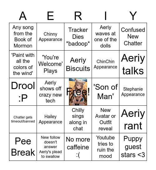 RBG's Aeriy Bingo Card