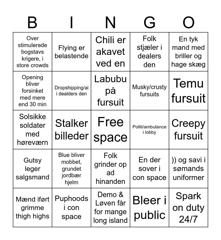 Toxic NFC Bingo Card