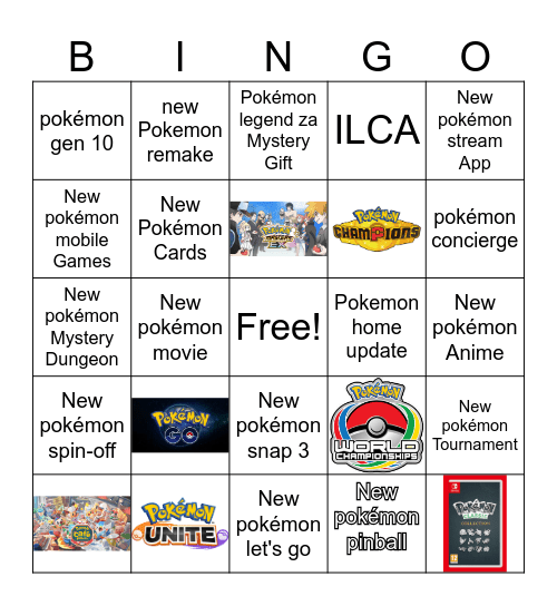 Pokémon day 2026 Bingo Card