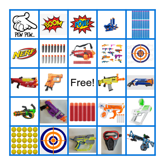 Nerf Bingo Card