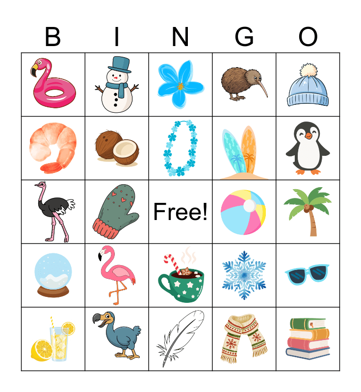 Flamingo Bingo Card