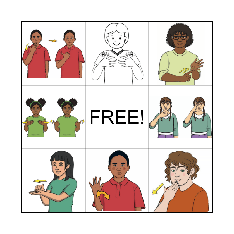 Basic Signs Bingo Card