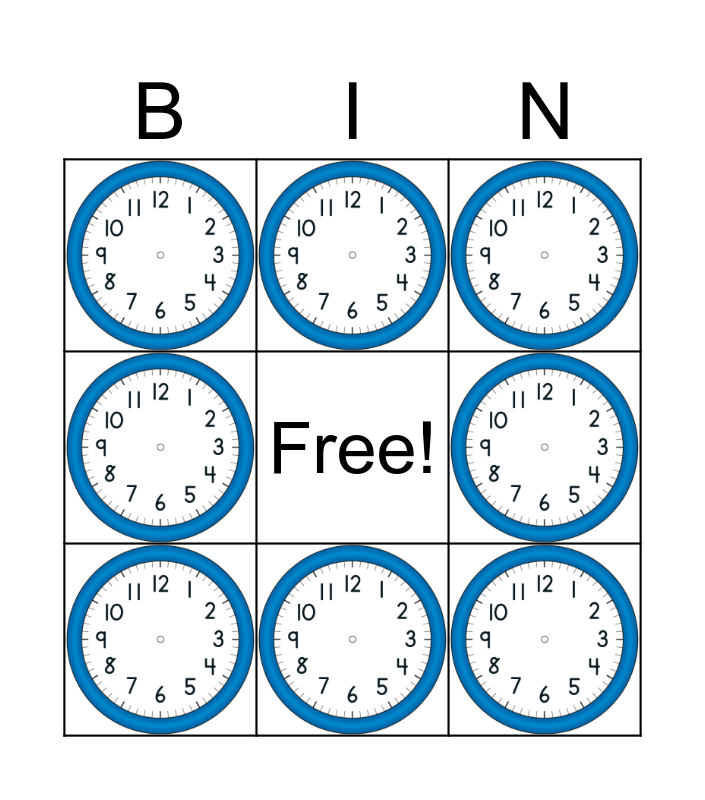 几点了？ji dian le? Bingo Card