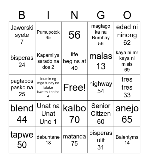 A.Lucena Bingo Card