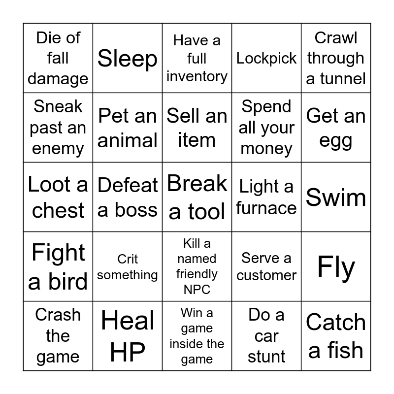 Any-Game Lockout Bingo Card
