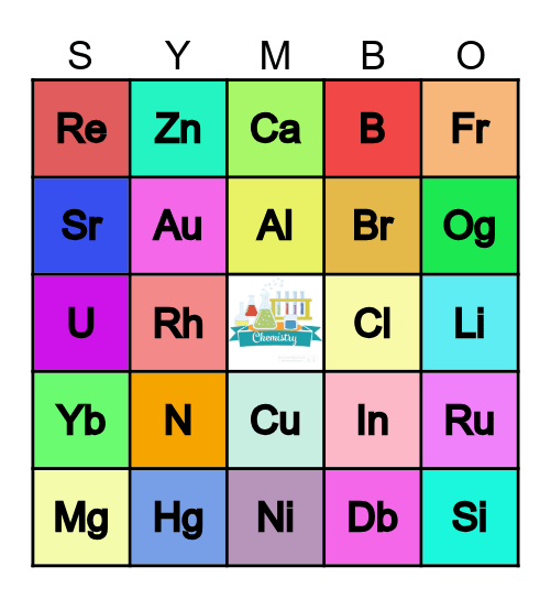 PERIODIC TABLE BINGO Card