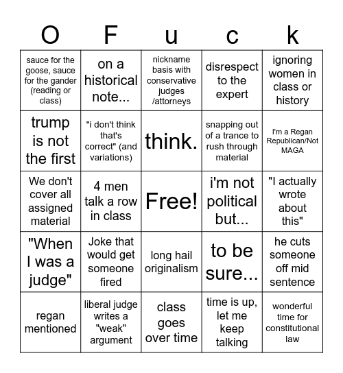 Get Conned Bingo Card