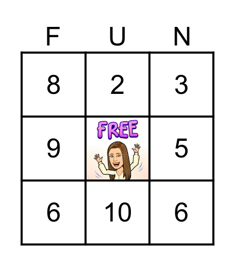 Adding 0 and 1 Bingo Card