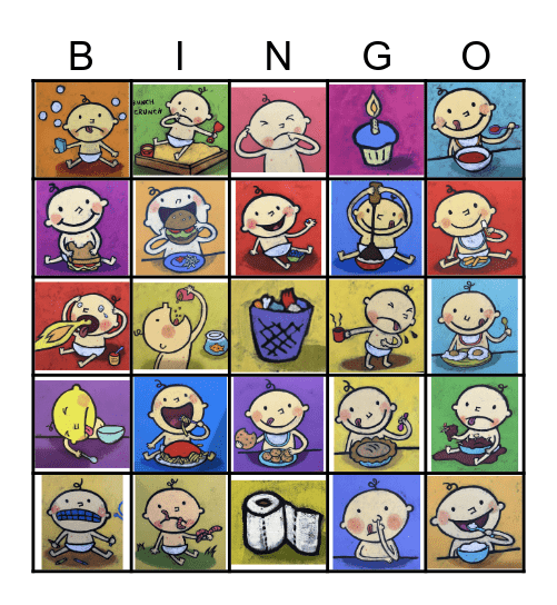 Yummy Yucky Bingo Card