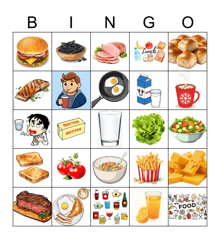 La Comida Bingo Card