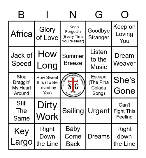 STG YACHT ROCK Bingo Card
