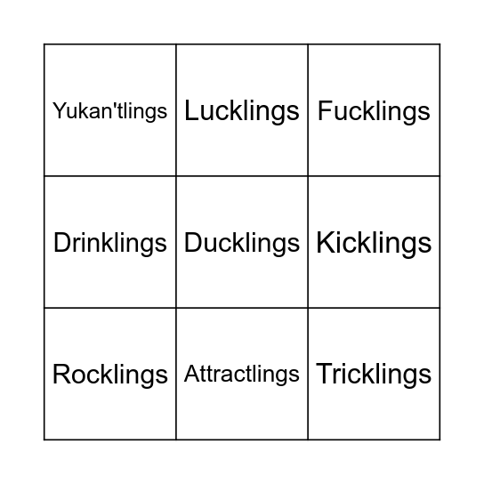 Positive Ducklings Bingo Card