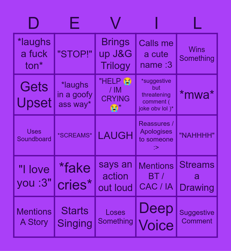ELTON VC BINGO BOARD Bingo Card