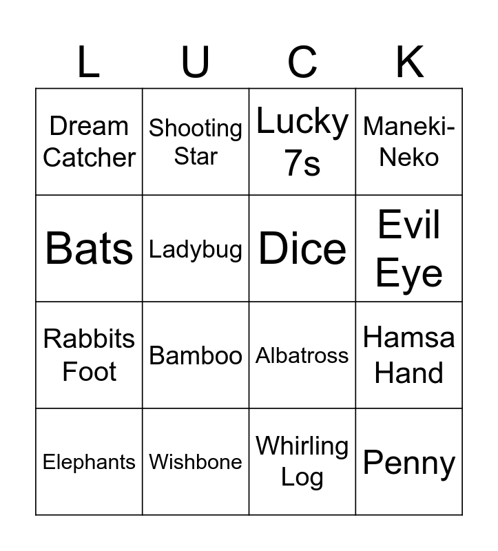 Lucky Bingo Card