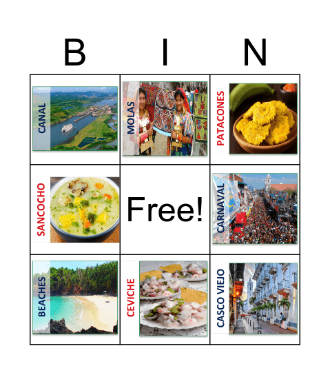PANAMA BINGO Card