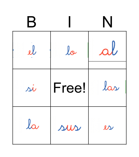 PASO 1 Bingo Card