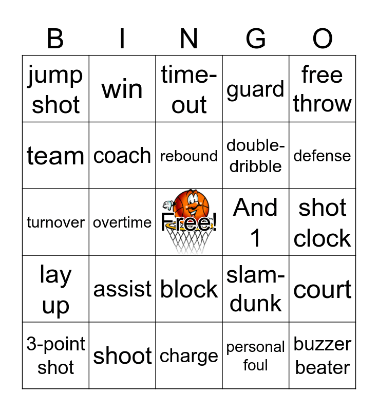 Basketball Bingo Card