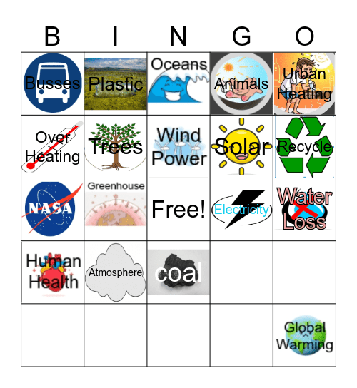 CLIMATE CHANGE BINGO Card