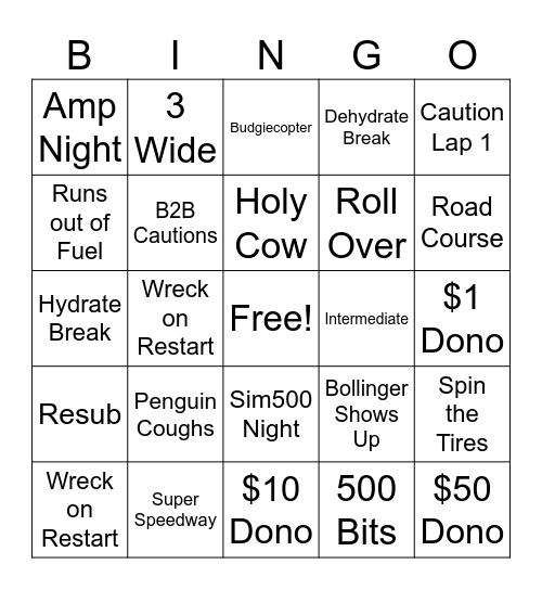 Signature eSports Bingo Card