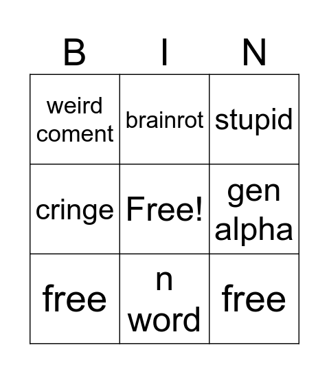 sadasd Bingo Card