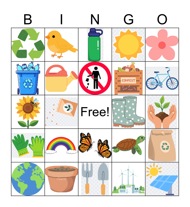 Earth Day Bingo Card