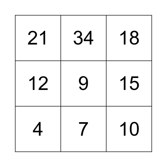 Round 1 Bingo Card