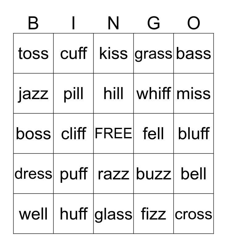 FLOSS RULE Bingo Card