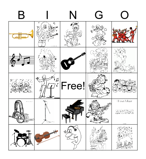Music Bingo Card