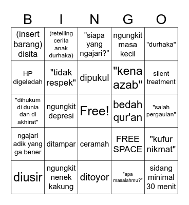 Related Bingo Cards