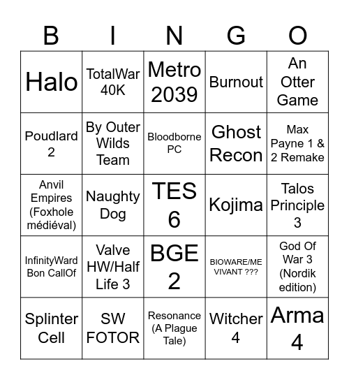 Séquence SGF 2026 Bingo Card
