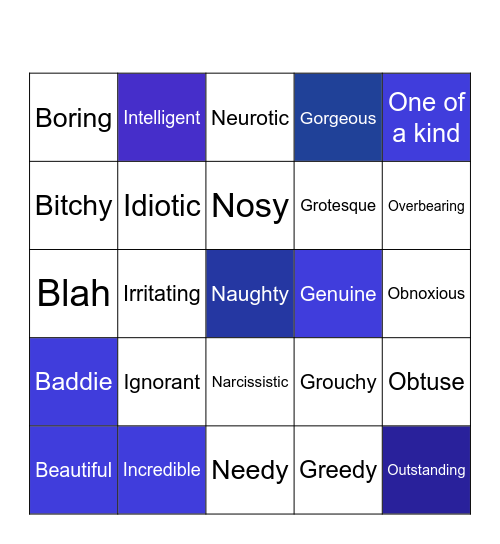 BLAYNE-GO Bingo Card