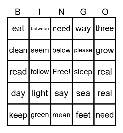 UFLI Lesson 88 vowel teams Bingo Card