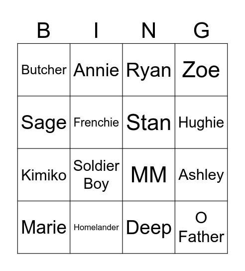 Bingo Card