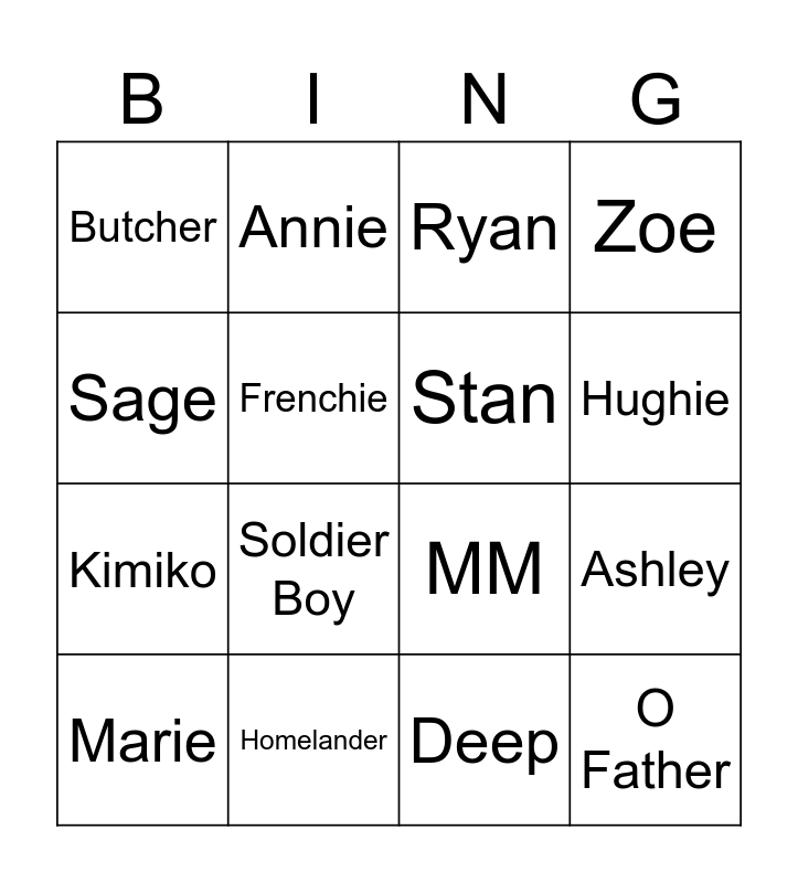 Bingo Card