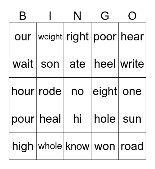 Bingo Card