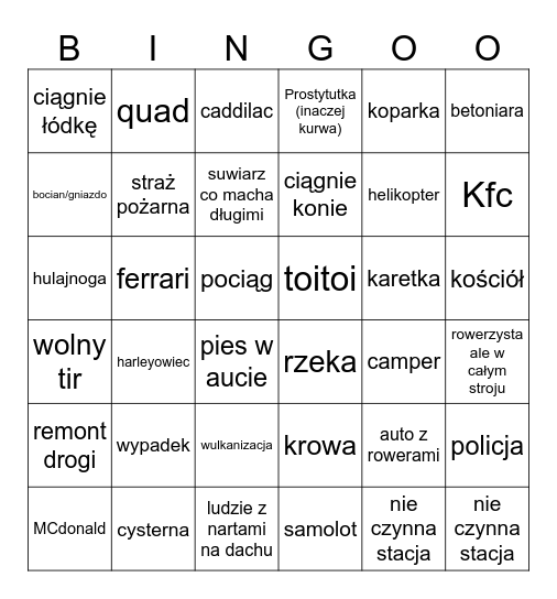 Bingo bango bongo Bingo Card