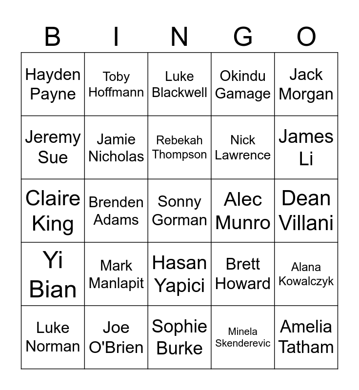 BrisBingo Card