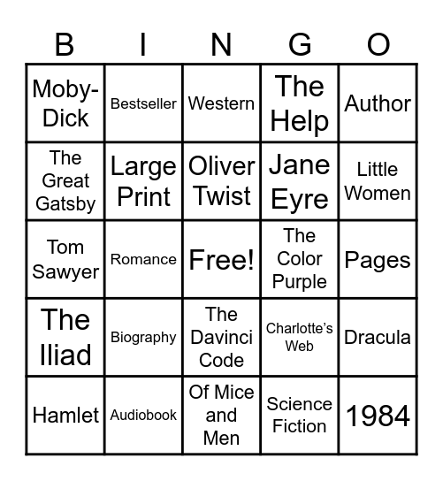 BOOK BINGO Card