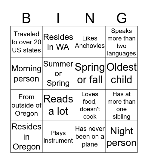 Amazon Bingo Card Amazon Bingo Card