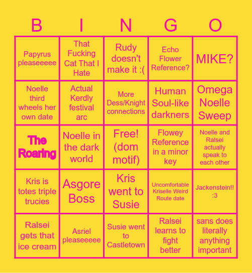 Doing this again Bingo Card