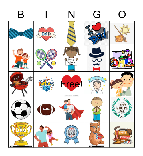 Fathers Day JINGO! Bingo Card