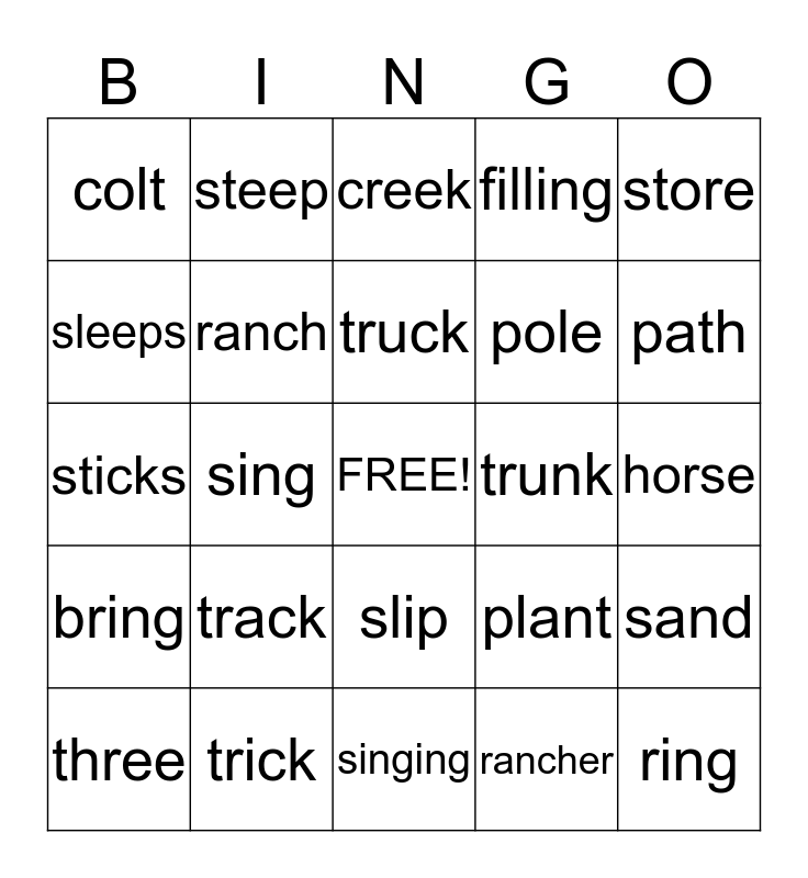 B1 June Bingo Card