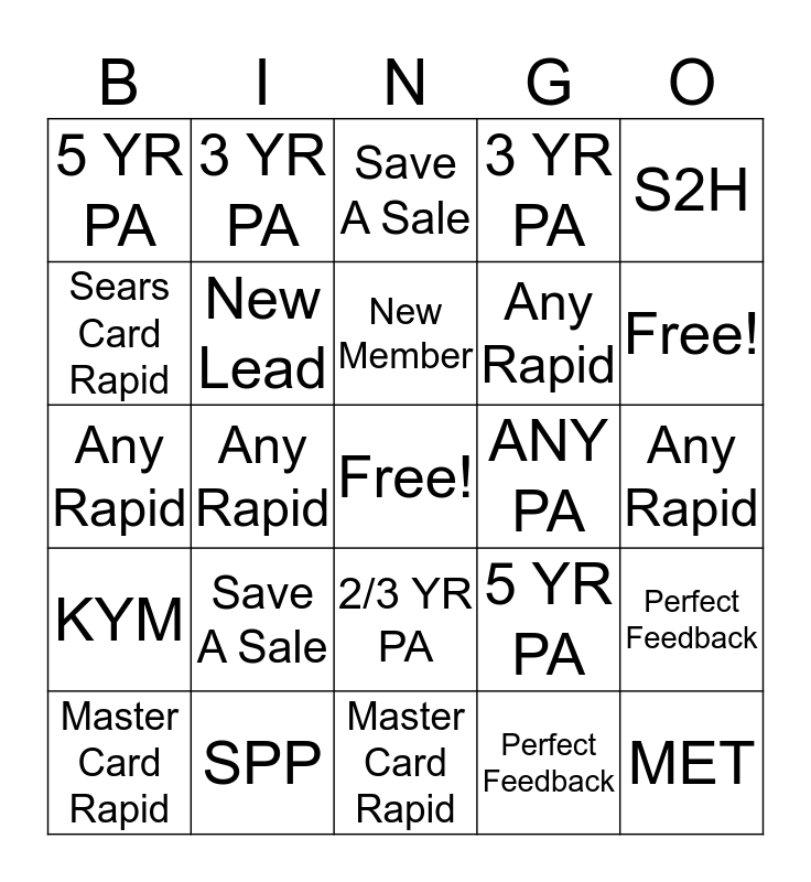Saturday Bingo-Consultative Bingo Card
