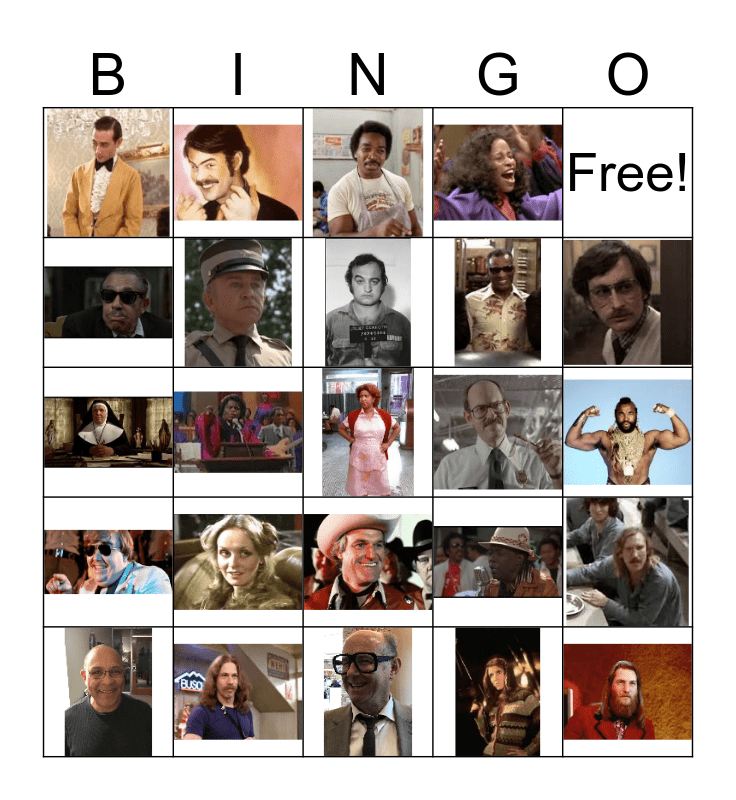 Blues Brothers Cameo Bingo: to win mark a row across, up and down or ...