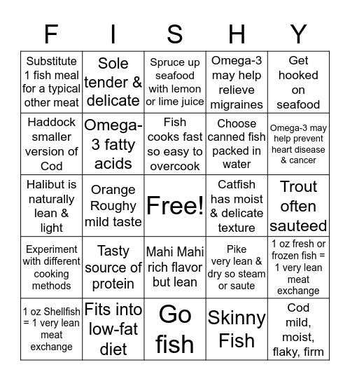 Something "Fishy" About This BINGO Card