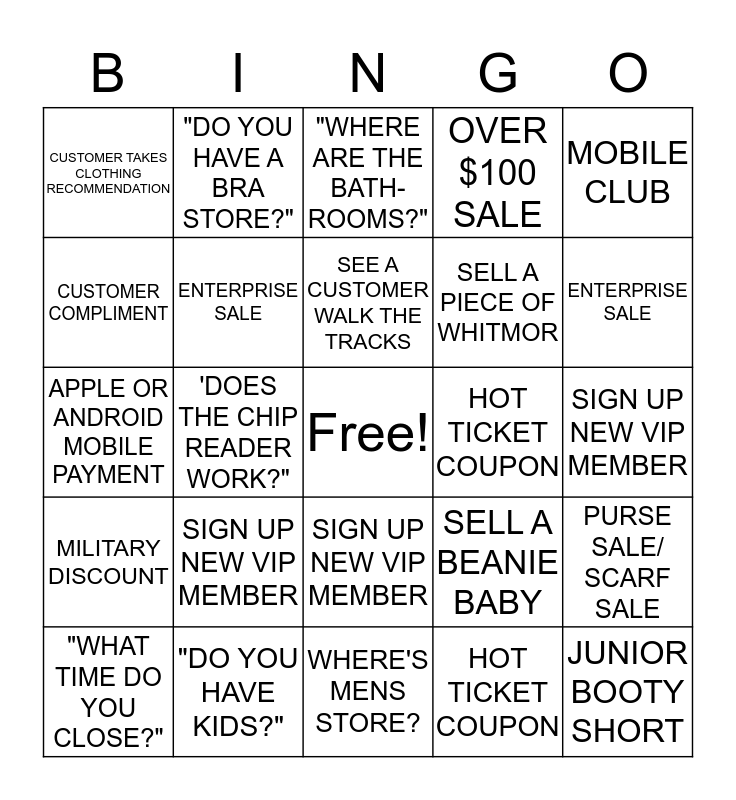 Speed! Spirt! Smile! BINGO Card